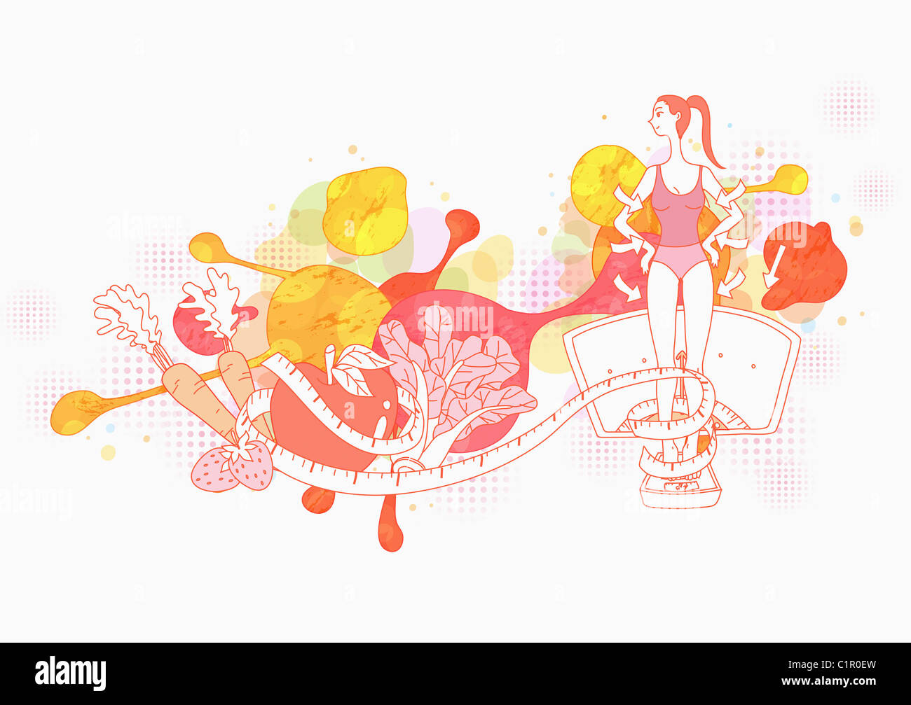 theme of physical training art illustration Stock Photo - Alamy