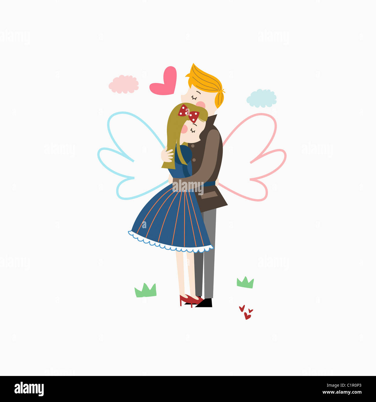 cordial couple hugging tightly Stock Photo - Alamy