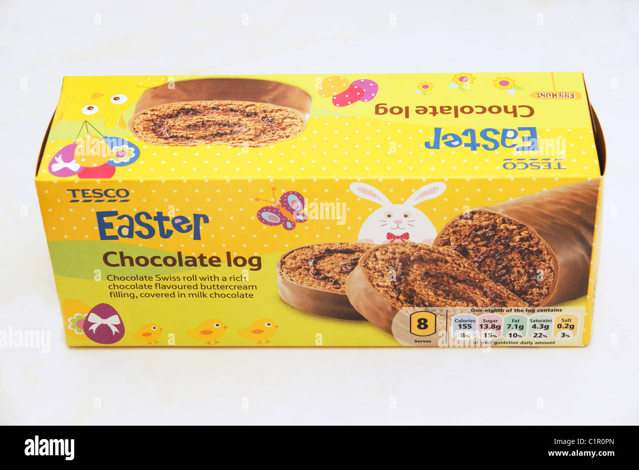 Tesco chocolate Easter log Stock Photo - Alamy