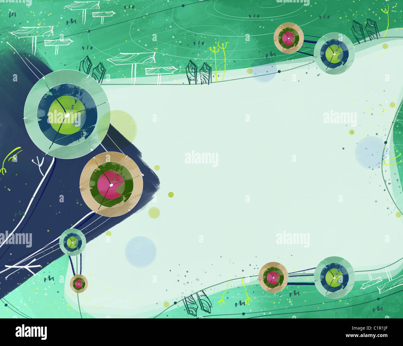 backdrop of circulation illustration Stock Photo - Alamy