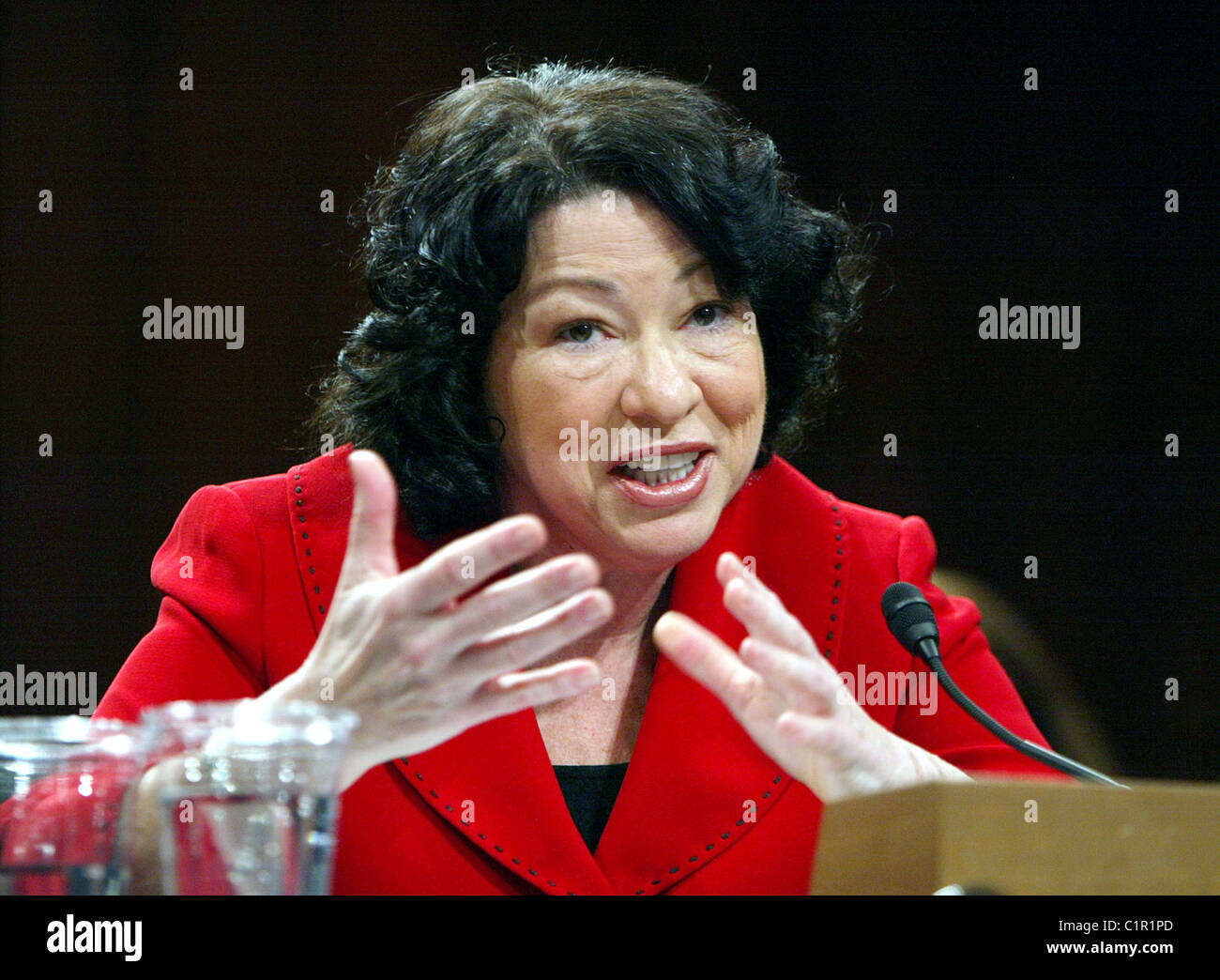 US Supreme Court nominee Sonia Sotomayor on the second day of her ...