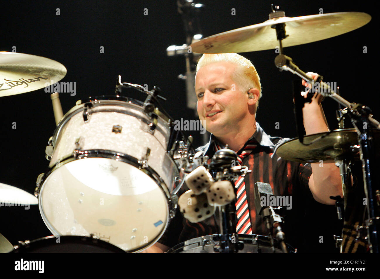 Tre Cool of Green Day performs on stage at the United Center Chicago ...
