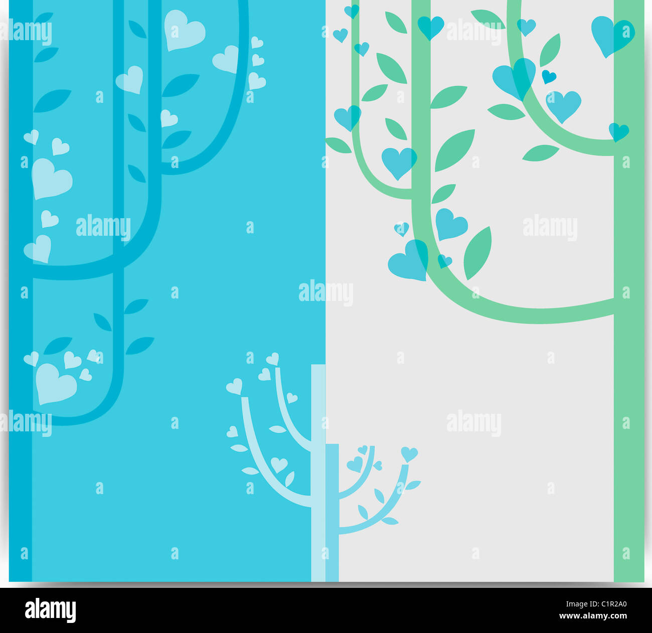 brochure design with trees Stock Photo - Alamy