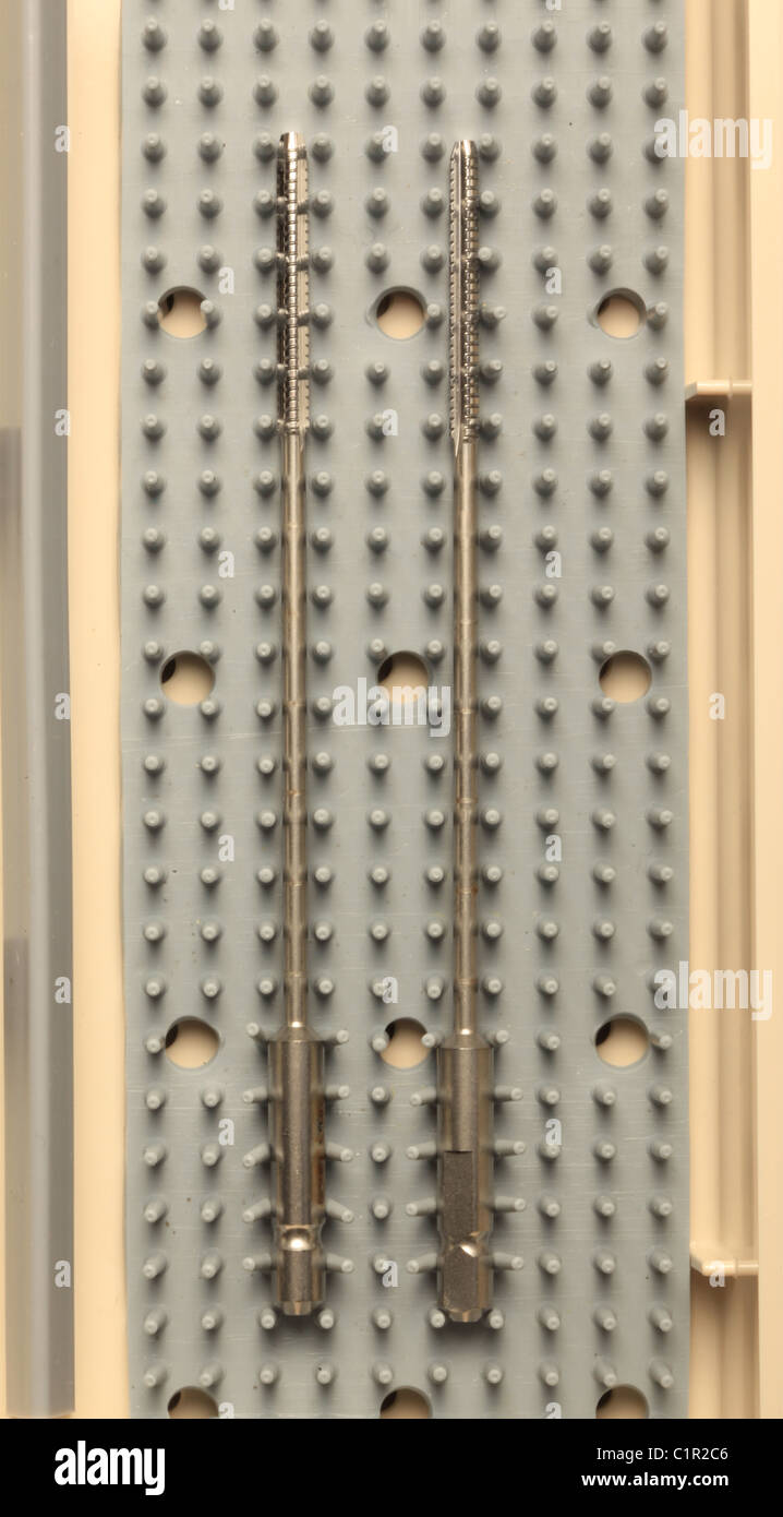 Orthopedic surgical drill parts Stock Photo - Alamy