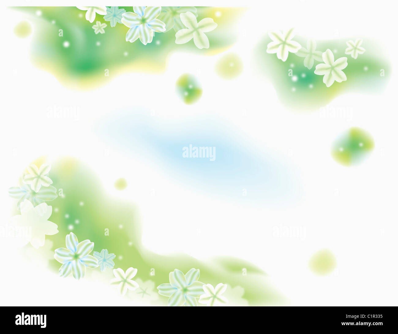 spring scenery illustration Stock Photo - Alamy