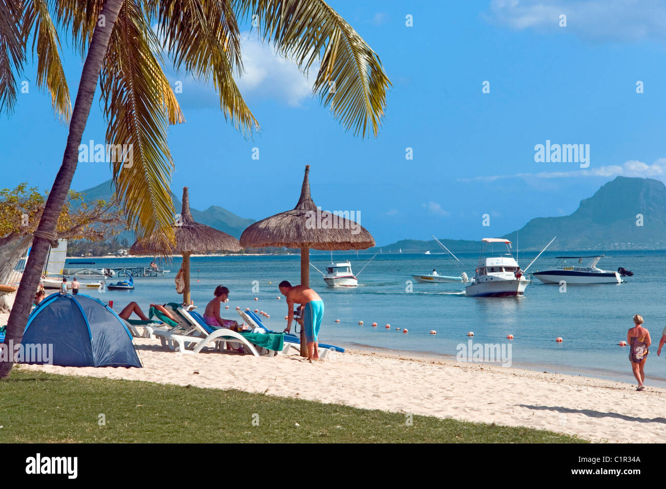 The beach in front of the Sugar Beach Resort complex at Wolmar on the ...