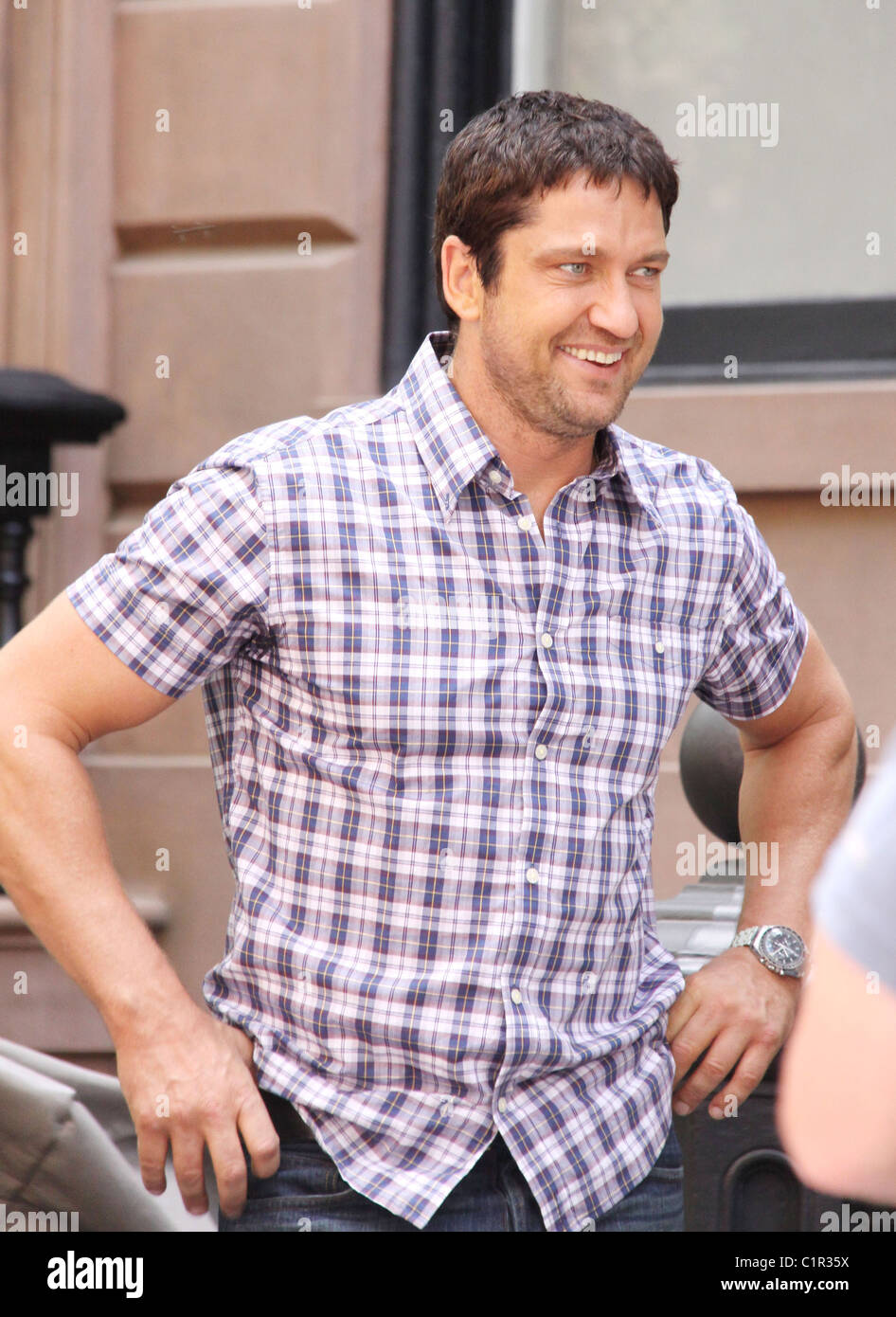 Gerard Butler on the set of his new movie 'The Bounty'. It has been ...