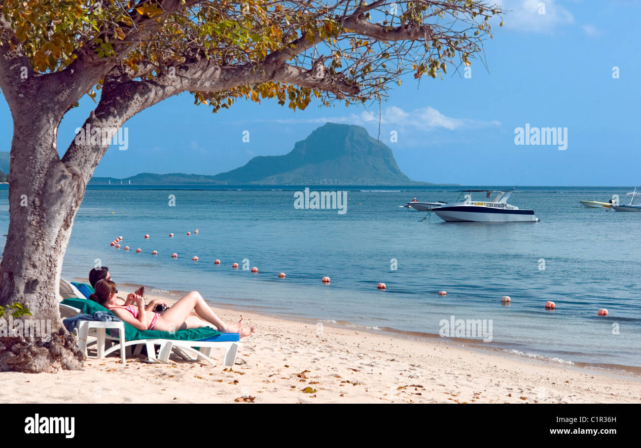 The beach in front of the Sugar Beach Resort complex at Wolmar on the ...