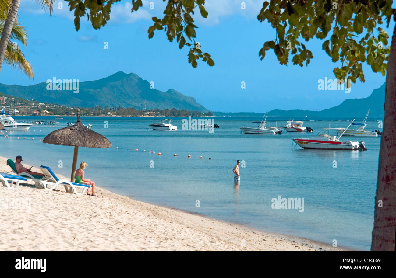 The beach in front of the Sugar Beach Resort complex at Wolmar on the ...