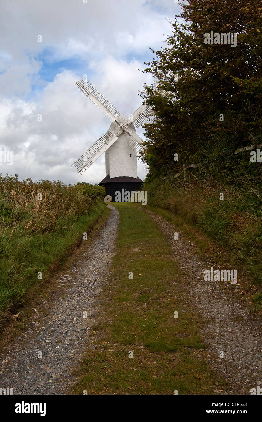 View of Clayton mill along the pathway with a stormy sky Stock Photo ...
