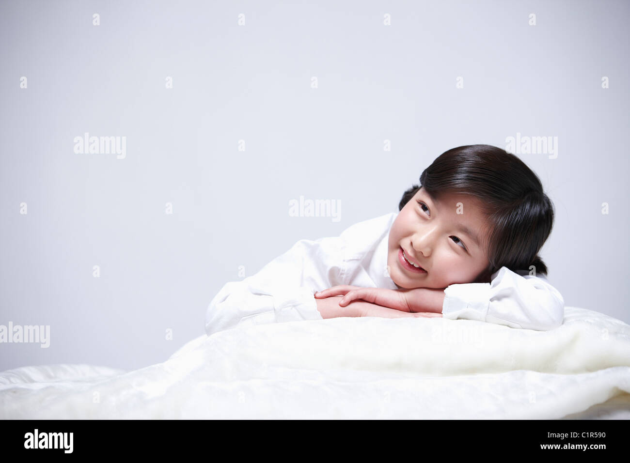 Asian girl lay down hi-res stock photography and images - Alamy
