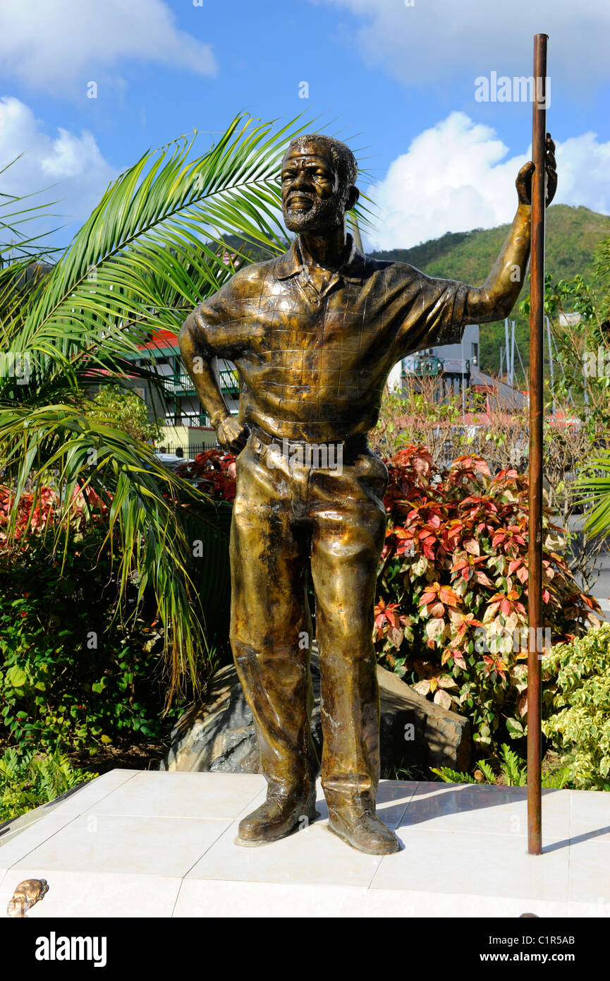 Statue Ralph O'Neal Road Town Tortola BVI Caribbean Cruise Stock Photo ...