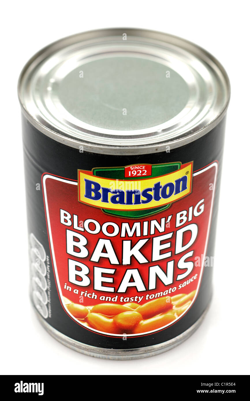 Can of Branston Bloomin big baked beans in a rich and tasty tomato ...