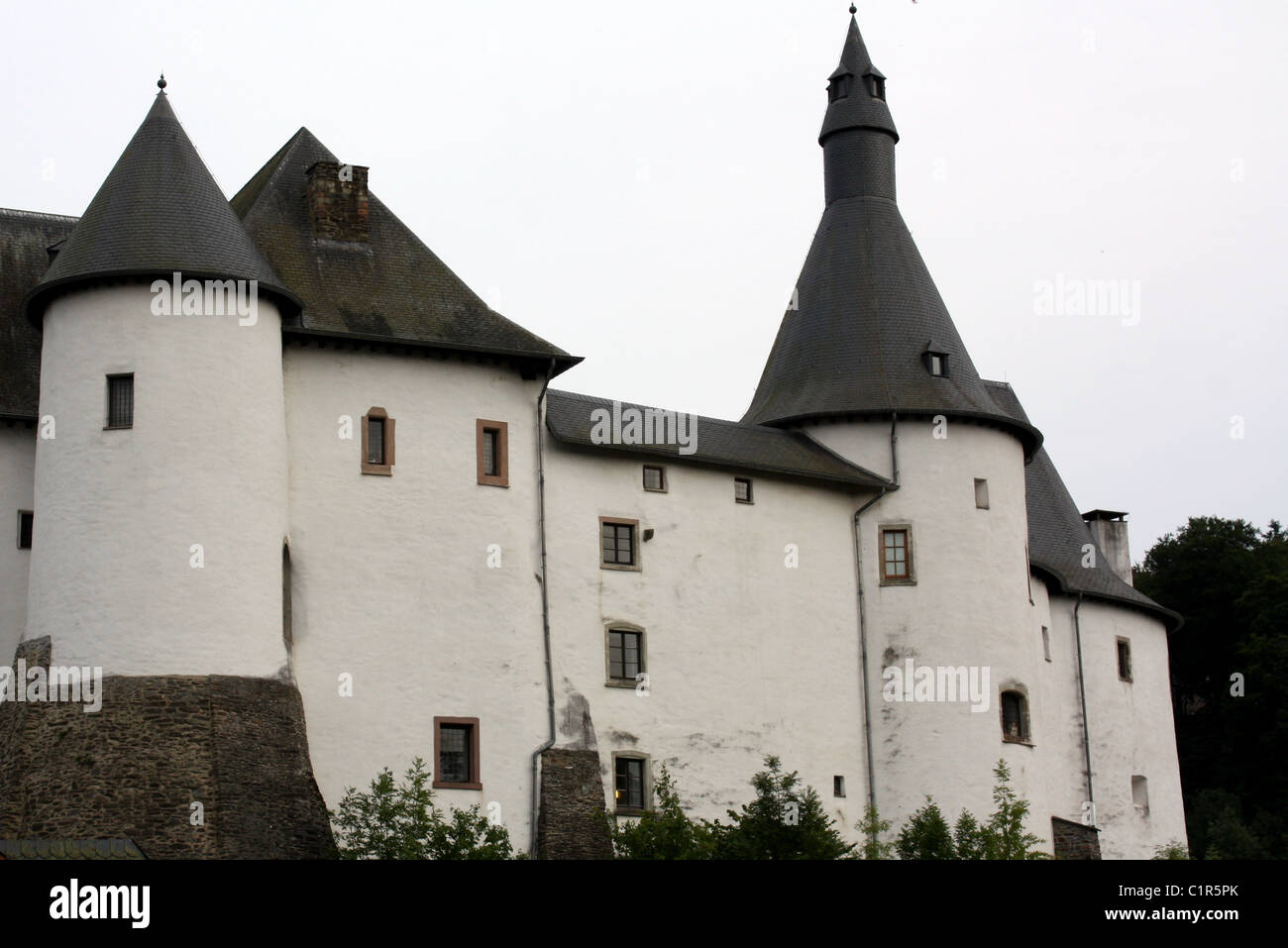 The white castle of Clervaux in Luxembourg in Europe Stock Photo - Alamy