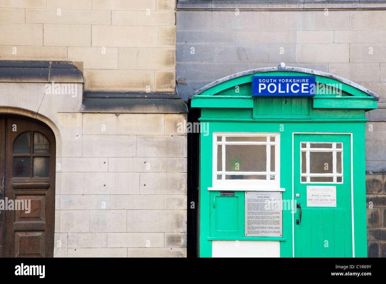 Police Box at the Town Hall Sheffield South Yorkshire England Stock ...