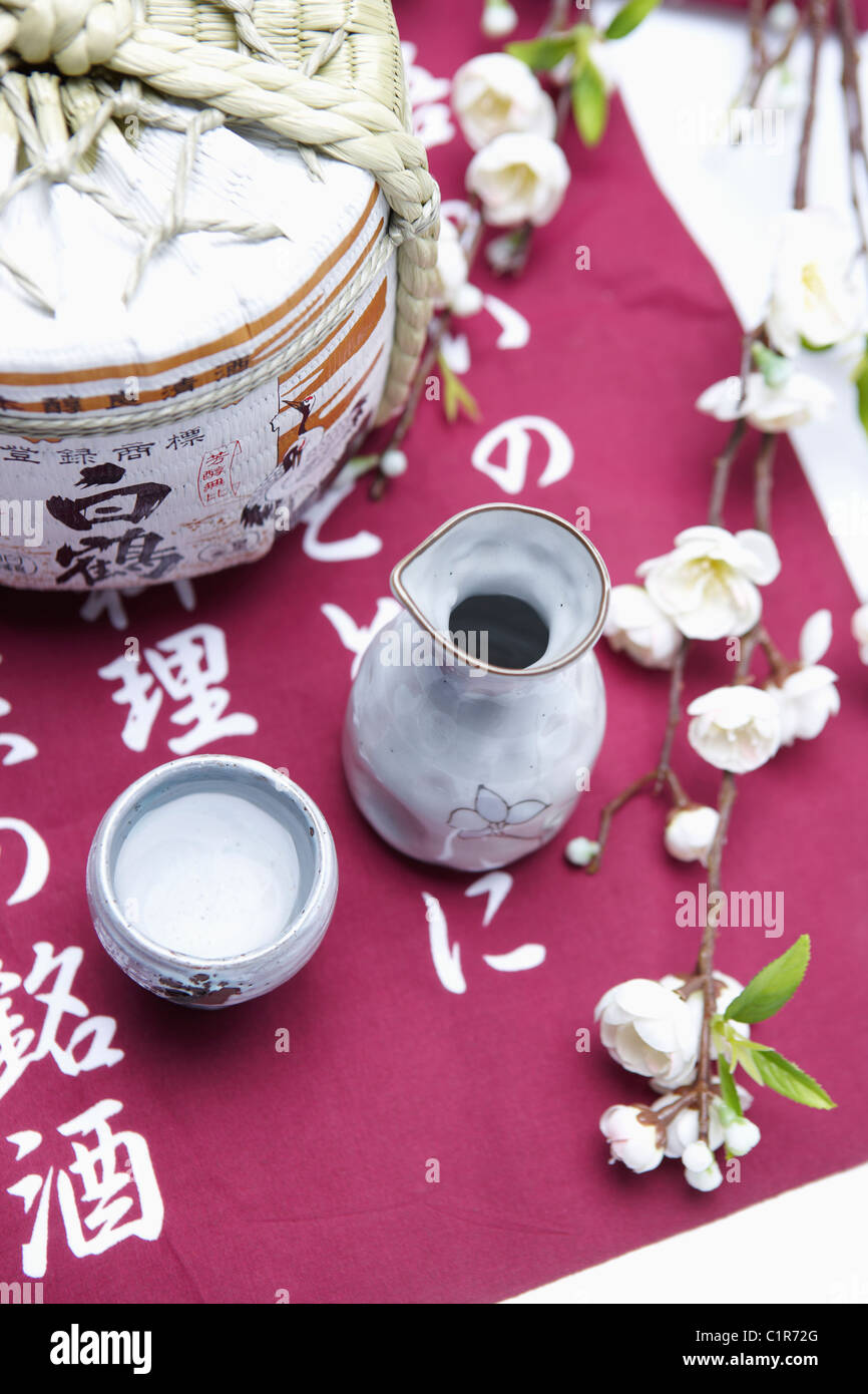 japanese traditional alcohol sake Stock Photo - Alamy