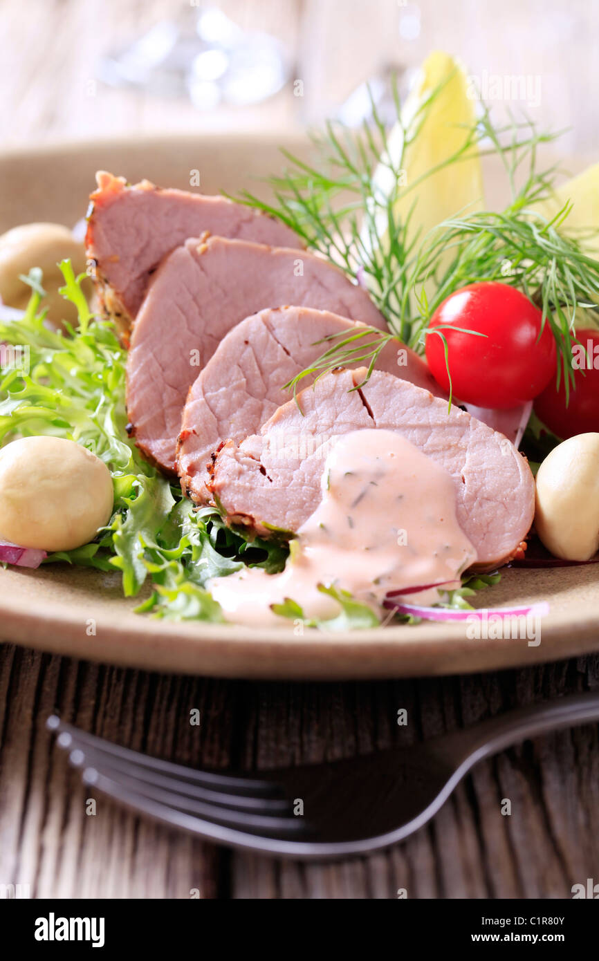 Fine dining loin pork meat hi-res stock photography and images - Alamy