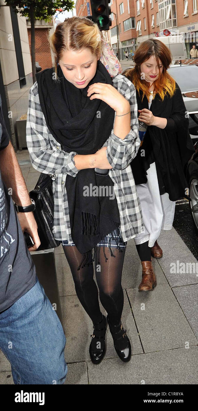 Peaches Geldof and her friend Fifi Brown leaving the Morrison Hotel ...