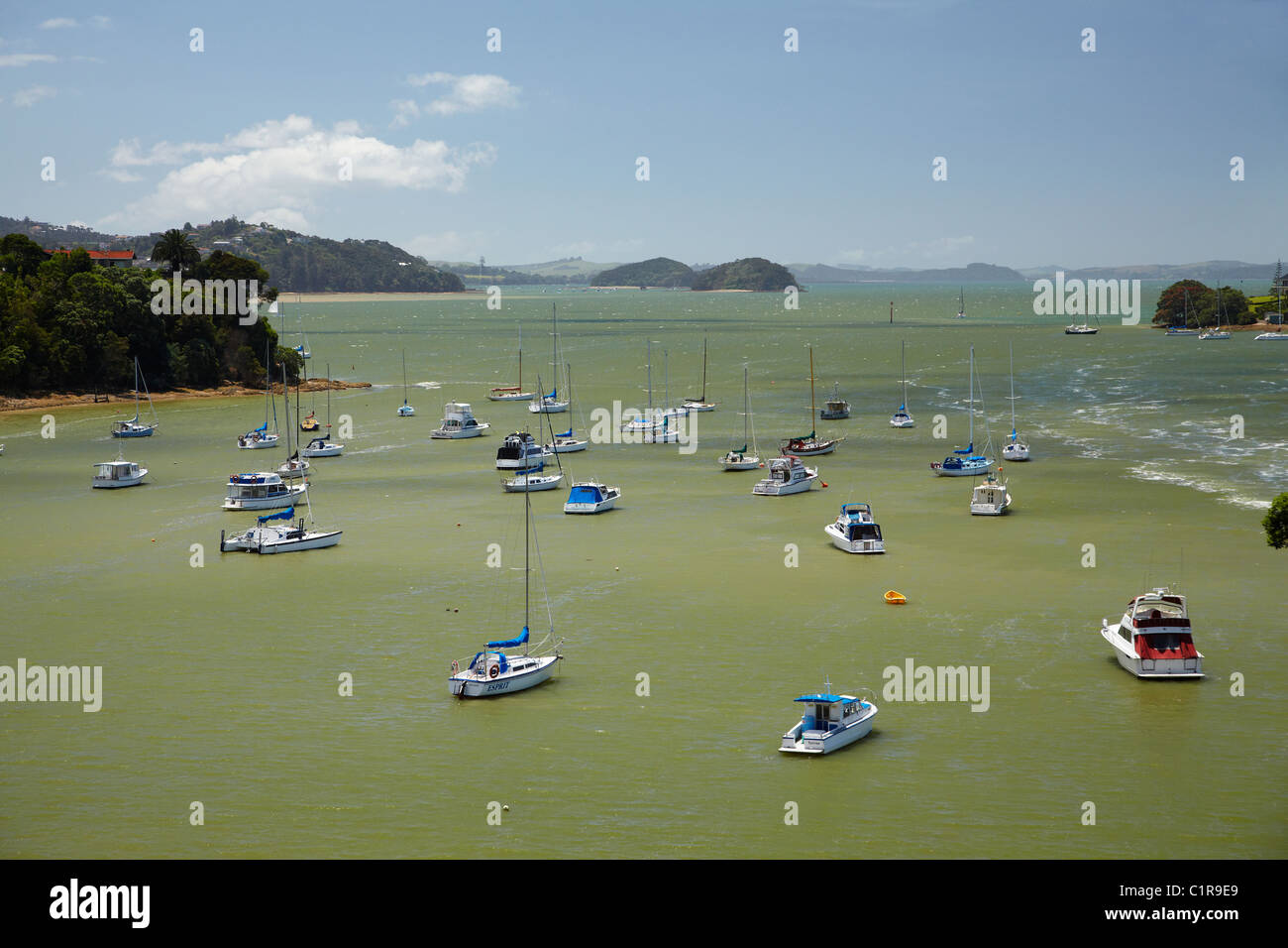 Boats, Opua, Bay of Islands, Northland, North Island, New Zealand Stock ...
