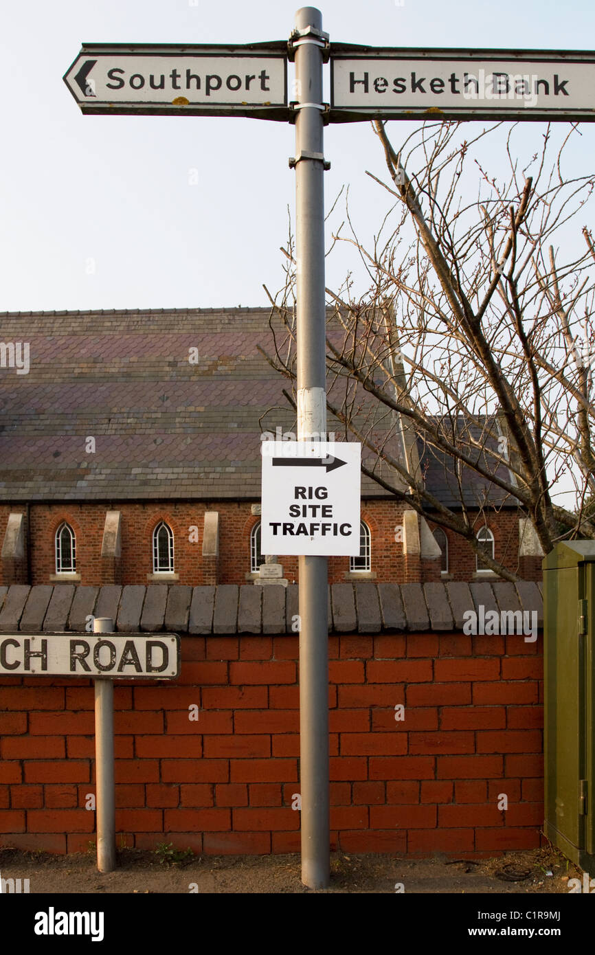 Site Traffic Directional Route Signs, for Caudrilla Resources Shale Gas ...