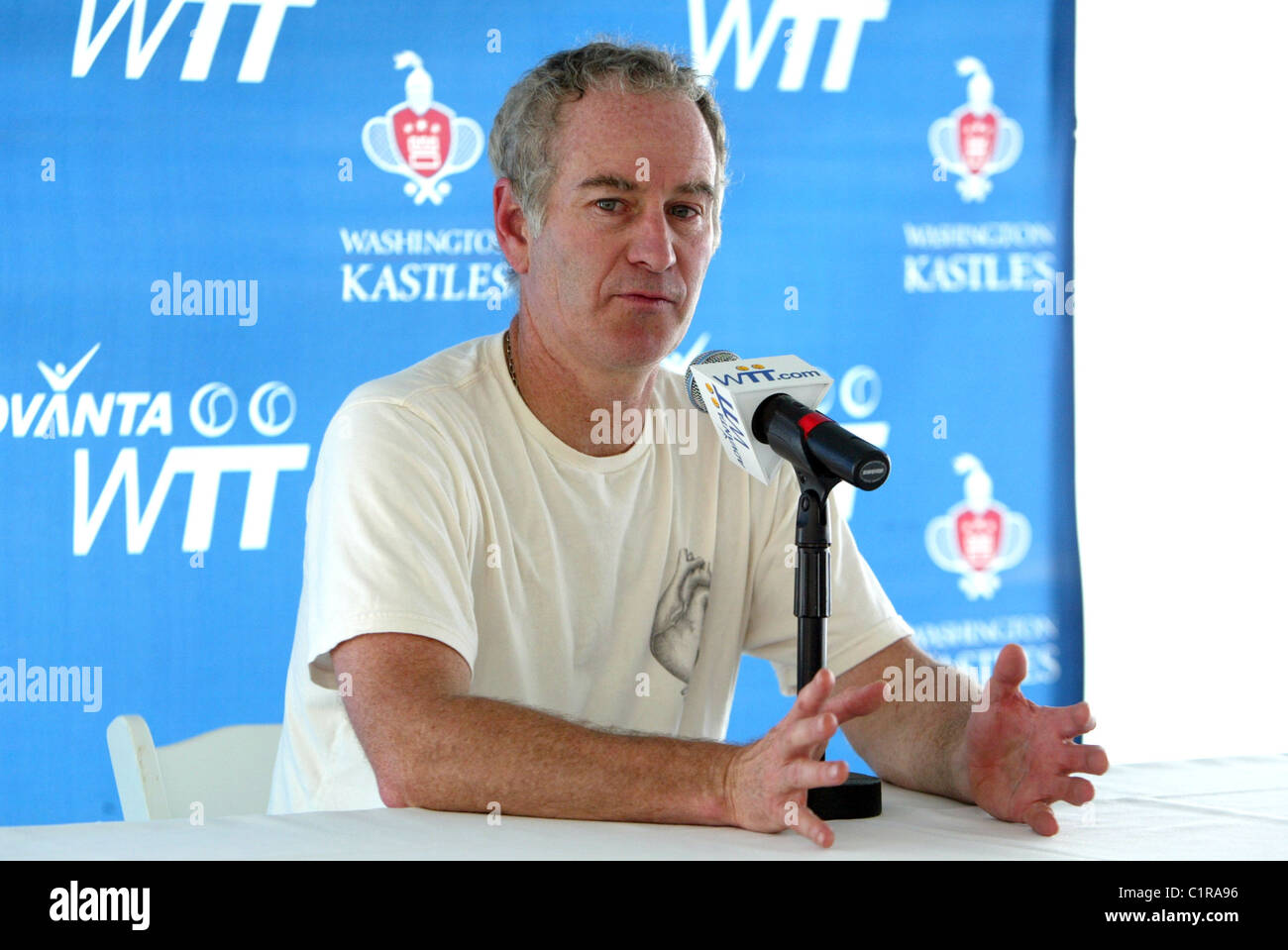 John McEnroe attends a press conference for Kastles Tennis to announce ...