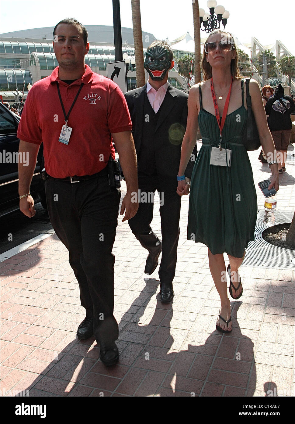 Dominic Monaghan wears a Halloween mask during Comic Con 2009 San Diego ...