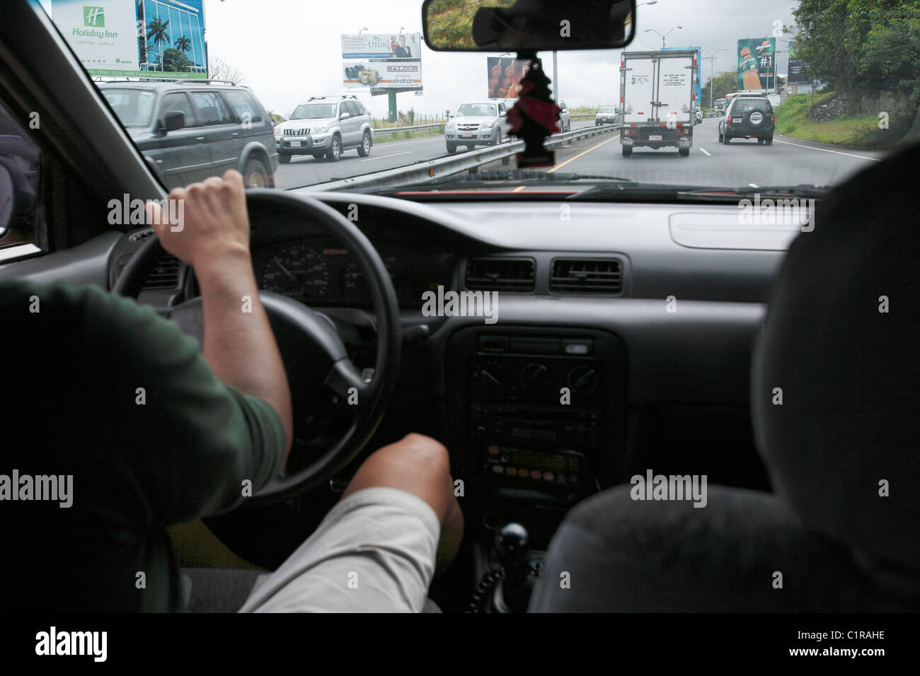 View from back seat taxi hi-res stock photography and images - Alamy