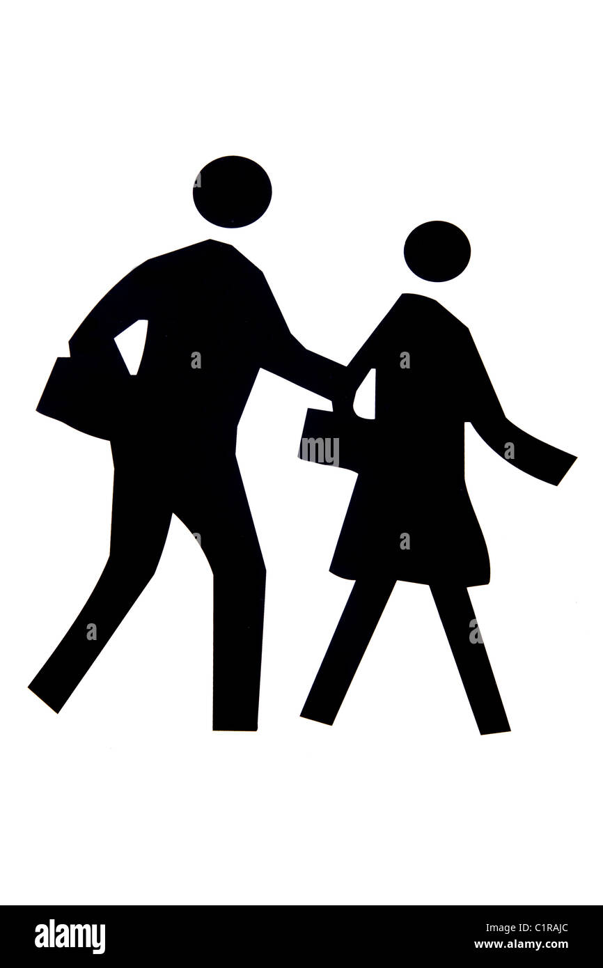 Pedestrian Walking Symbols Symbol High Resolution Stock Photography and ...