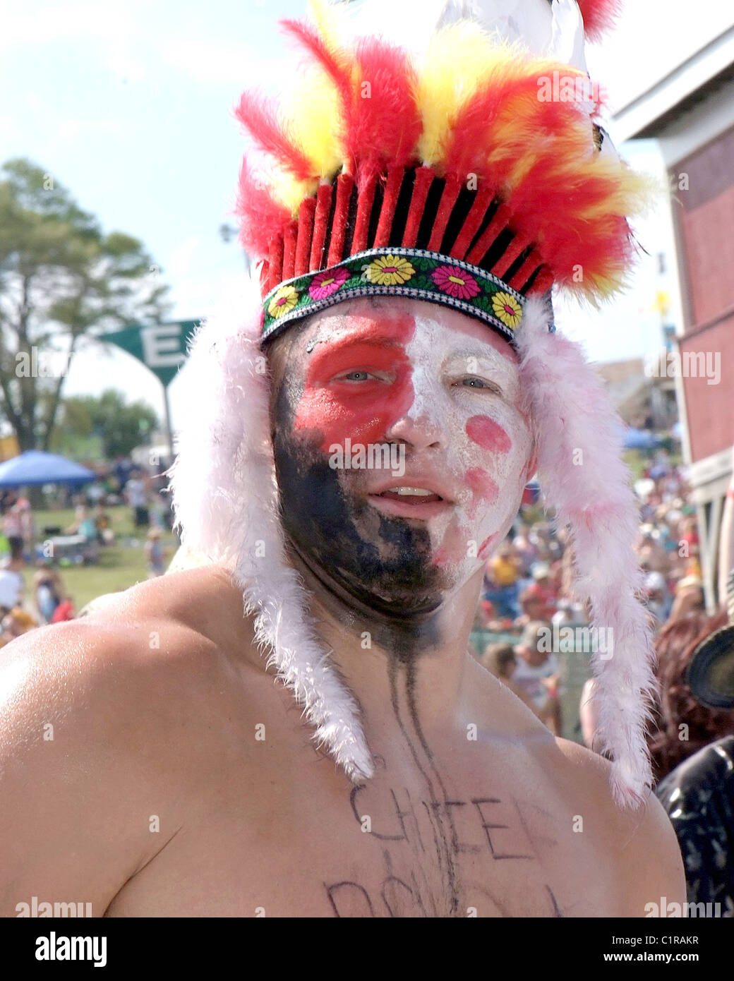 Brandon Shippy of St. Clairsville, Ohio, sporting face paint and ...