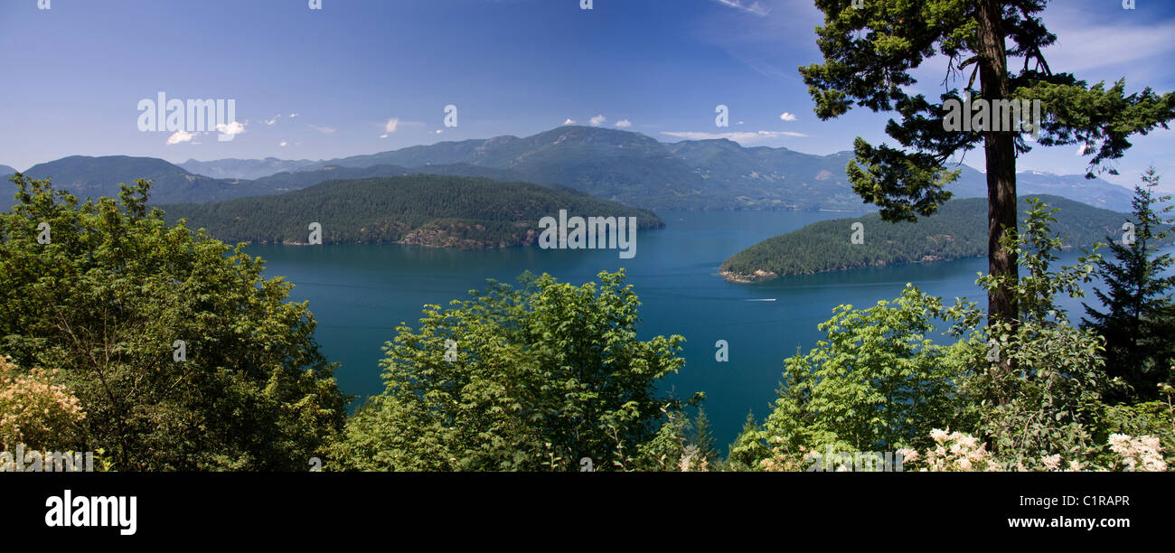 Panoramic view of Harrison Lake, near Harrison Hot Springs, BC Stock ...