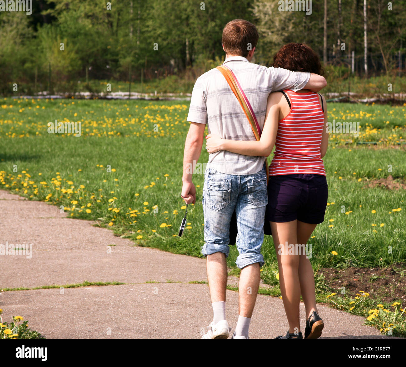Pair walking together hi-res stock photography and images - Alamy