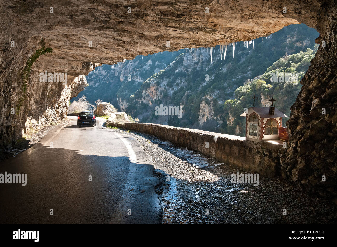 Lagadha pass and gorge in the Taygetos mountains, between Kalamata via ...