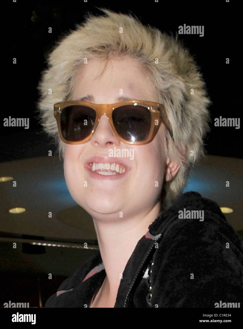 Kelly Osbourne arriving at Heathrow airport on a flight from LA with a ...