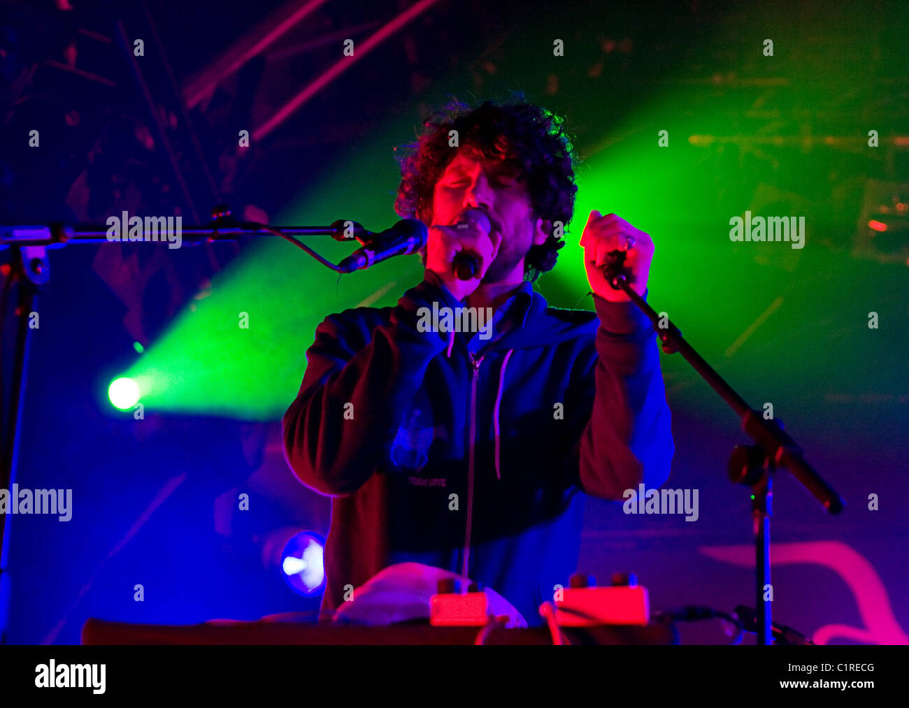 Gruff Rhys of Super Furry Animals performing live on stage at Somerset ...