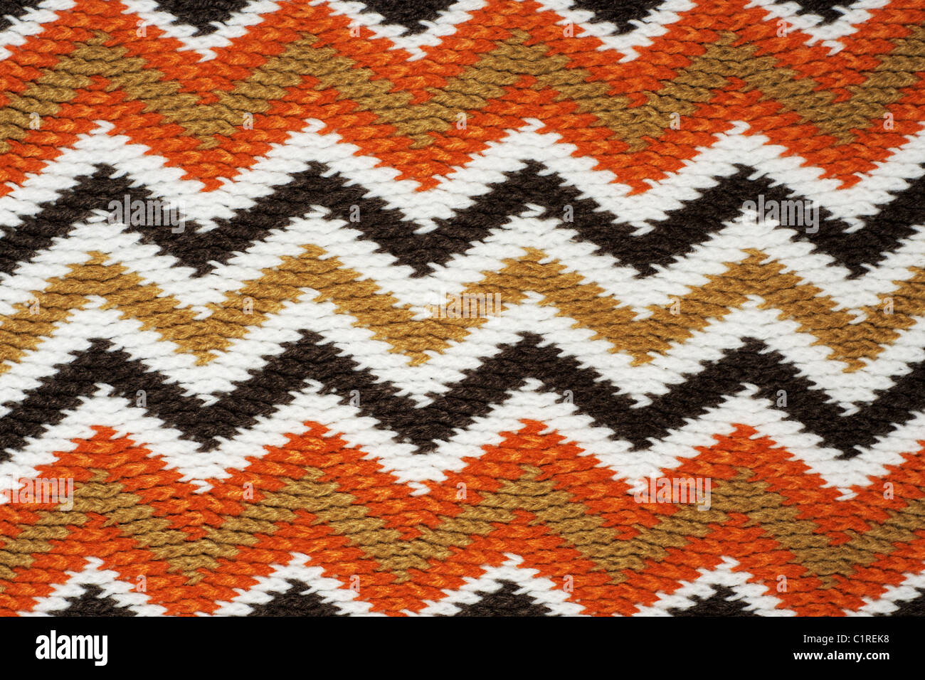 Striped fall color knitting work Stock Photo - Alamy