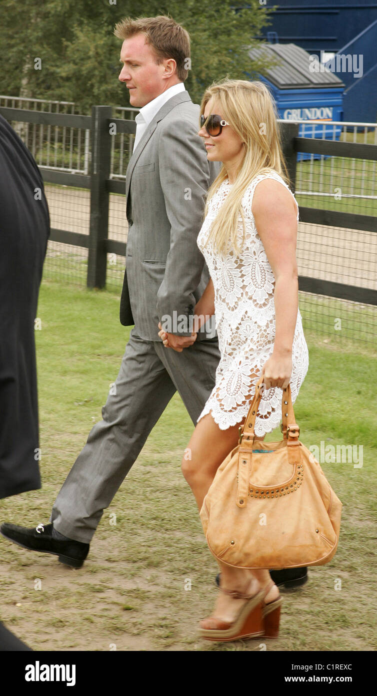 Geri Halliwell and boyfriend Henry Beckwith Cartier International Polo ...