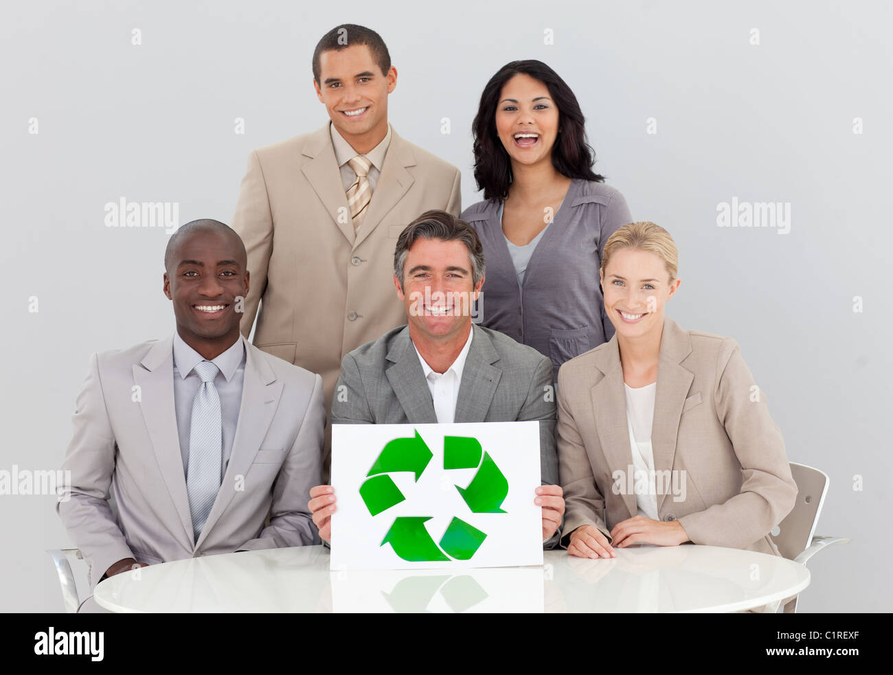 Good environmental practices in a meeting Stock Photo - Alamy
