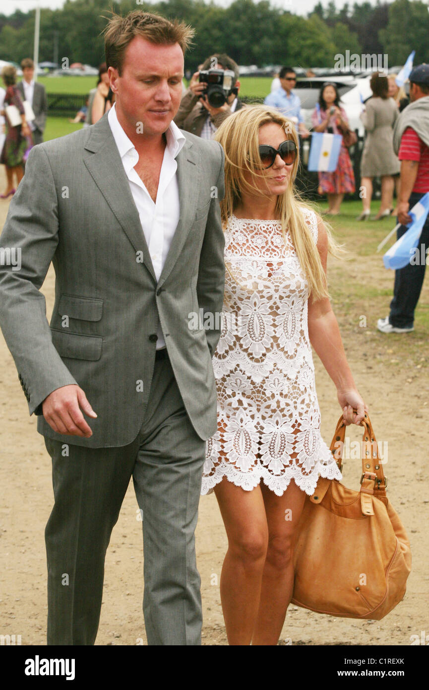 Geri Halliwell and boyfriend Henry Beckwith Cartier International Polo ...