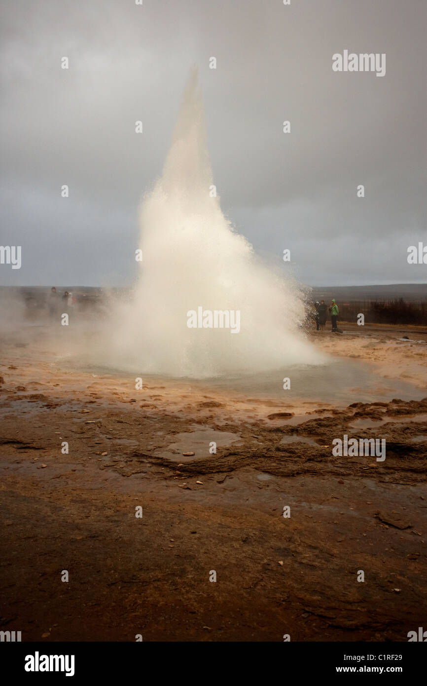 Geothermal Geyser in Iceland Stock Photo - Alamy