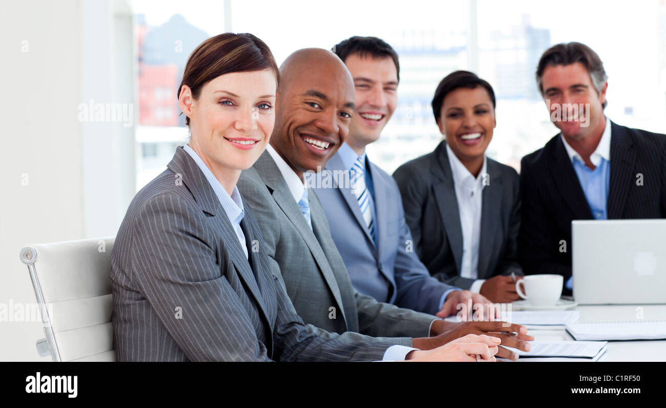 Business group showing diversity in a meeting Stock Photo - Alamy