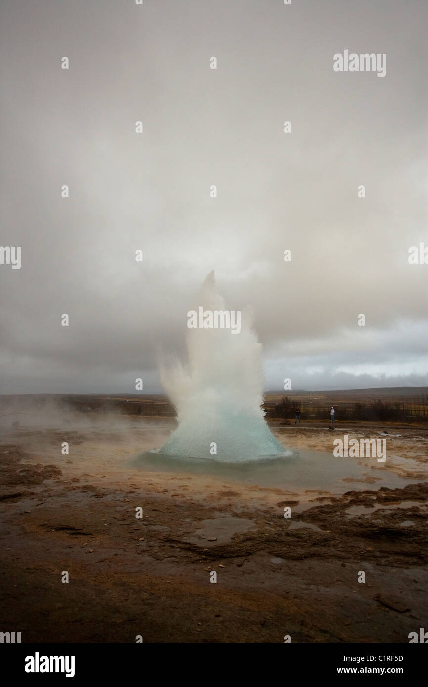 Geothermal Geyser in Iceland Stock Photo - Alamy