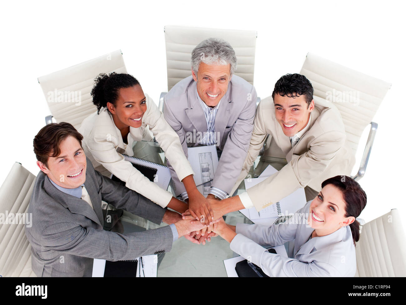United business team having a meeting Stock Photo - Alamy