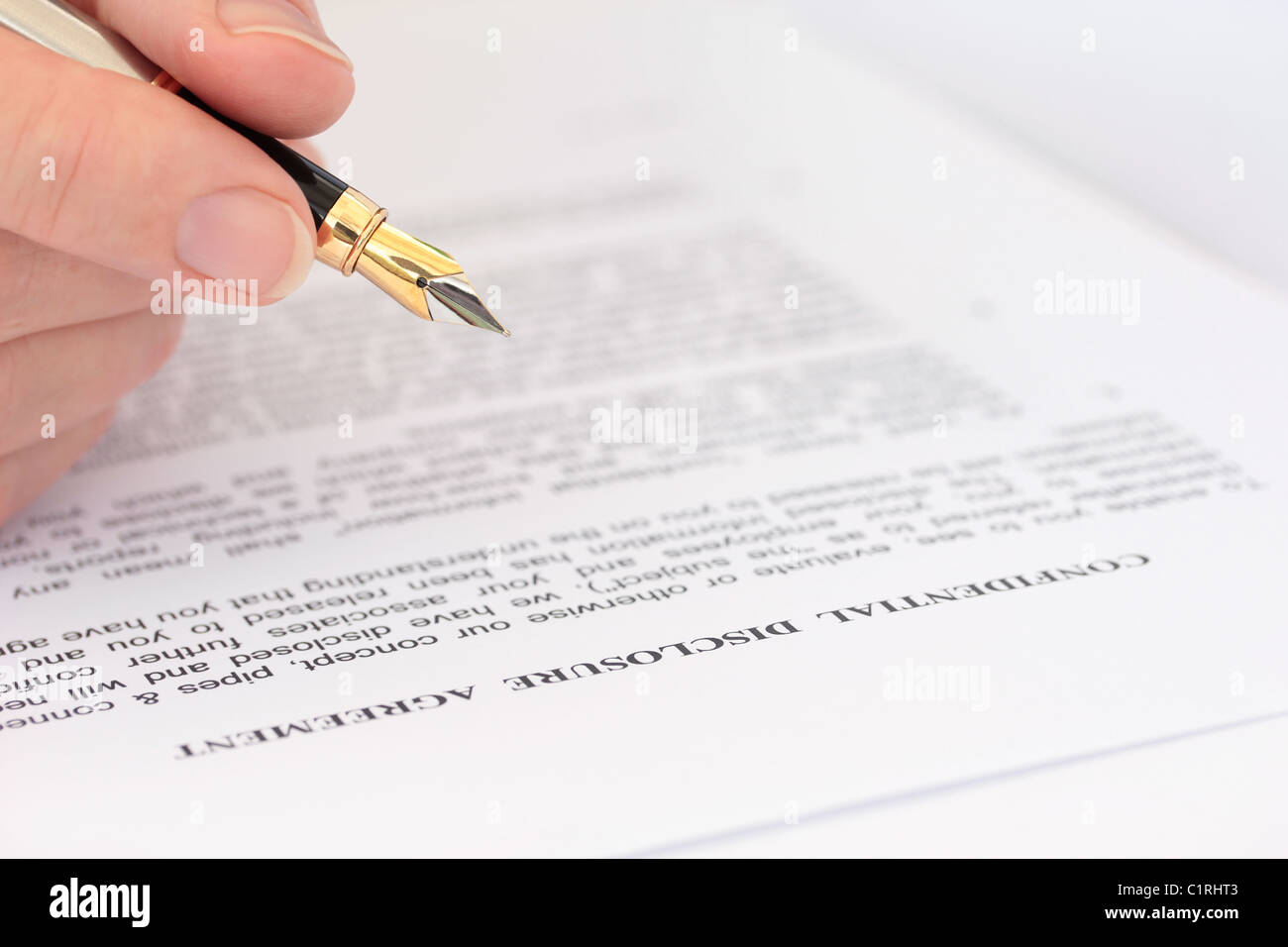 Confidentiality agreement hi-res stock photography and images - Alamy