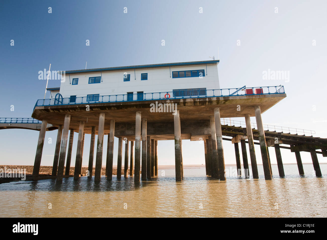 The Lifeboat station at Rampside near Barrow in Furness, Cumbria, UK ...