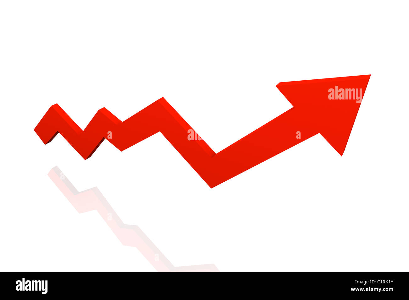 Arrow pointing upward Stock Photo - Alamy