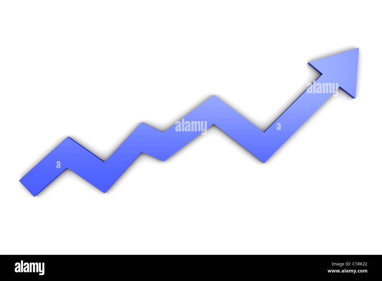 Arrow pointing upward Stock Photo - Alamy