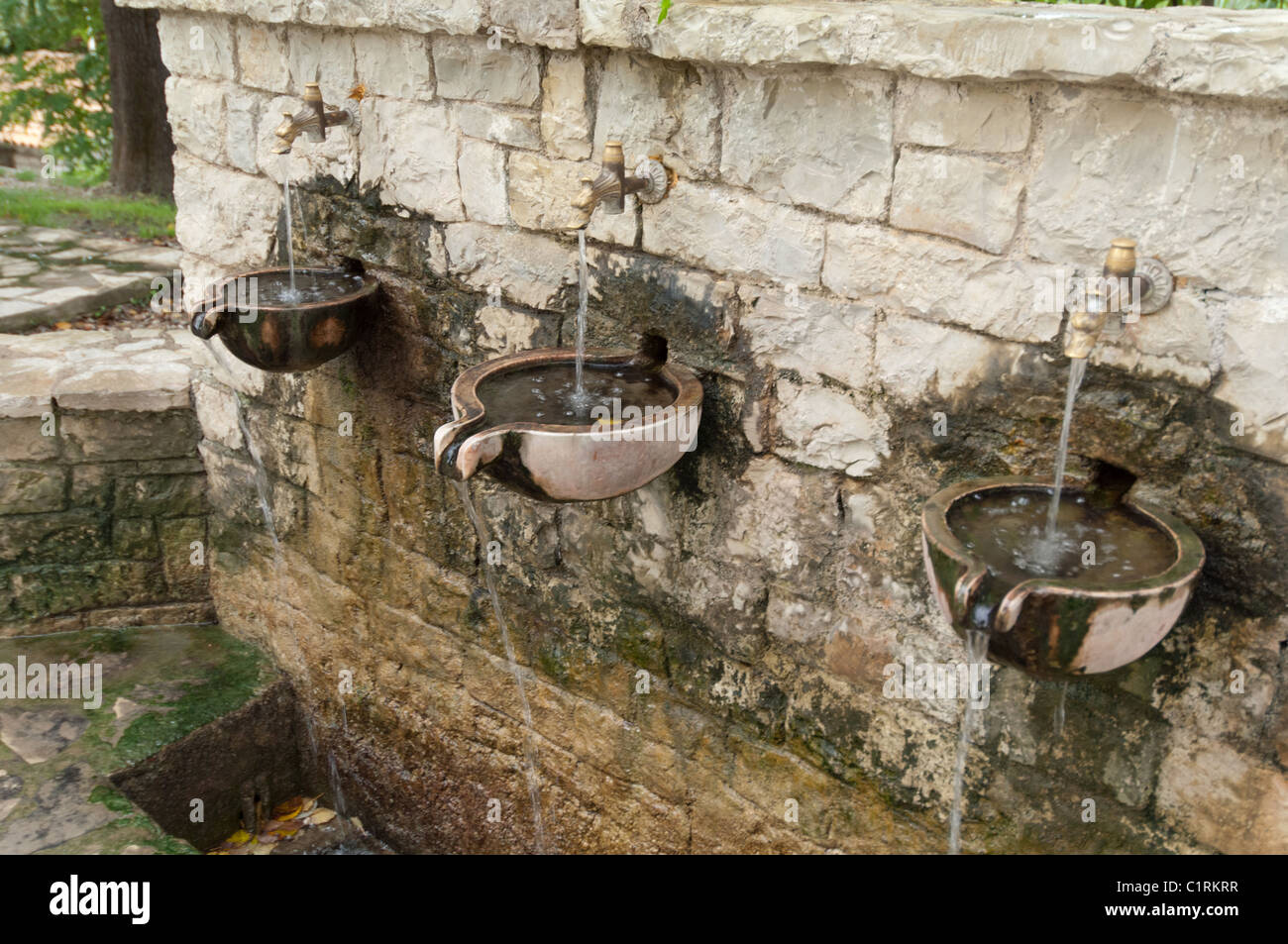Ancient stone fountains continue to pour water after centuries of use ...