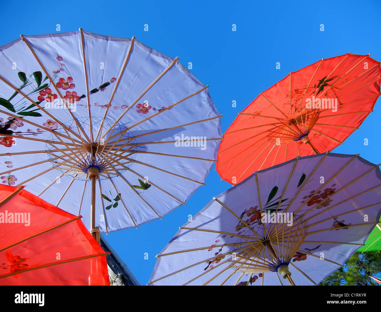 Colorful parasol umbrella Stock Photo - Alamy
