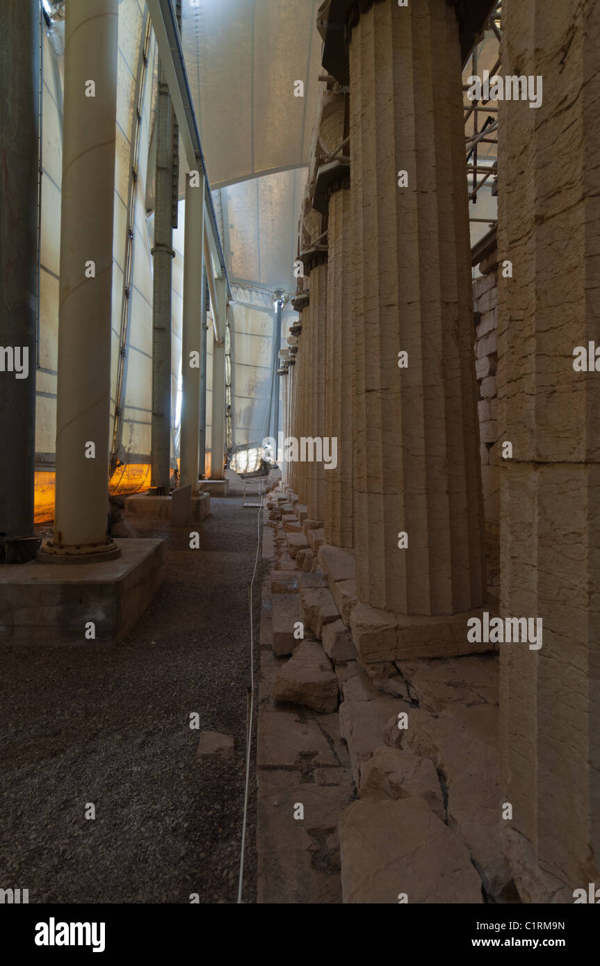 Tourism apollo ancient building columns protected re construction ...