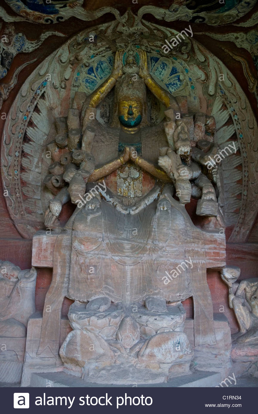 Buddhist Cave Carvings Dazu Sichuan Stock Photos & Buddhist Cave ...